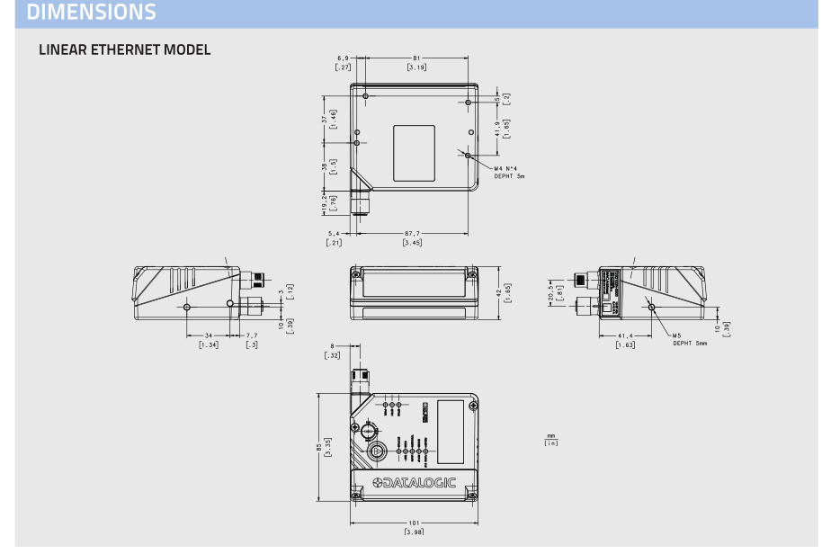 DATALOGIC 得利捷DS5100激光条码扫描器, 固定式工业扫描器